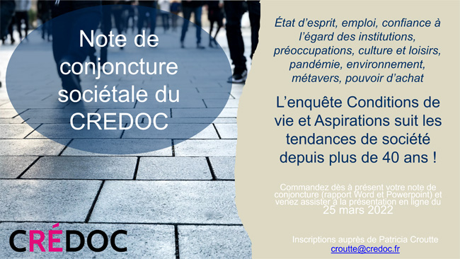 CRÉDOC - Centre de Recherche pour l'Étude et l'Observation des ...